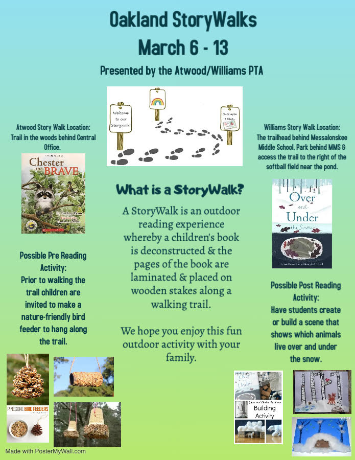 The Atwood/Williams PTA presents Oakland Story Walks - Williams Elementary
