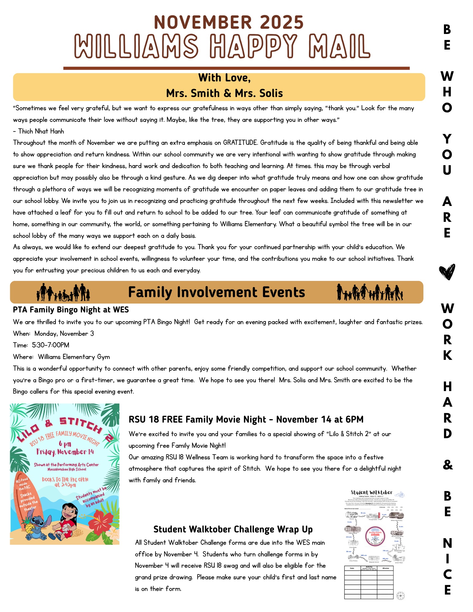 Family Happy Mail November 2025-2026 - 1 - Williams Elementary